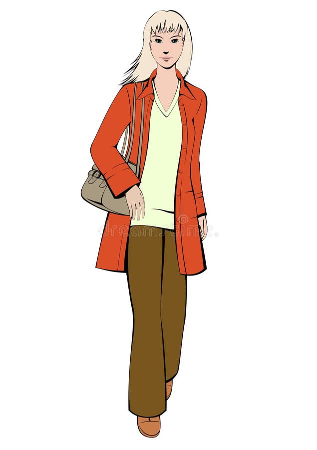 An Old Woman Using A Wooden Cane Stock Vector Illustration Of Hair