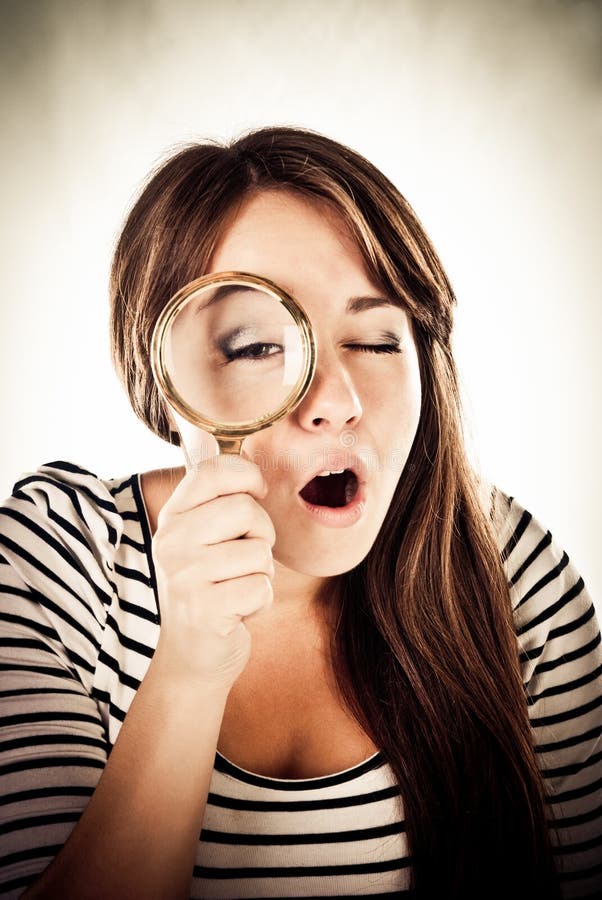 Young woman stock image. Image of detective, look, girl - 28040635