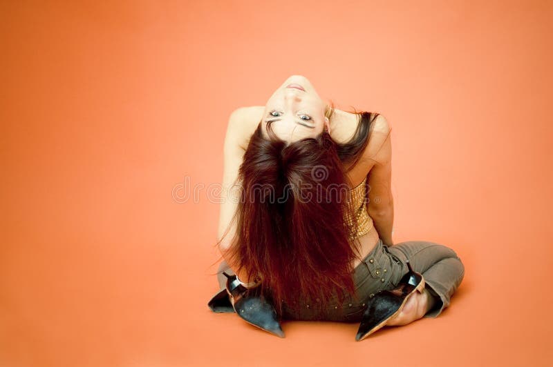 Young Woman Arches Back stock photo. Image of arching - 1862500