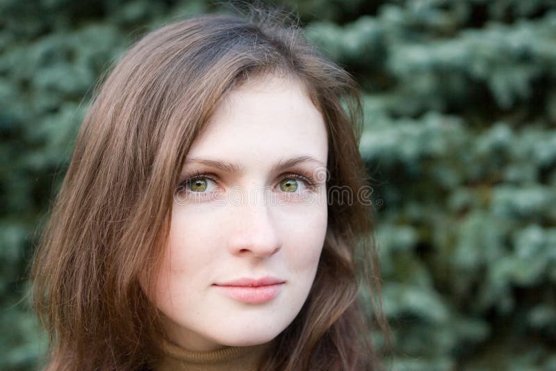 Sincere Woman s Face stock photo. Image of mark, look - 4132496