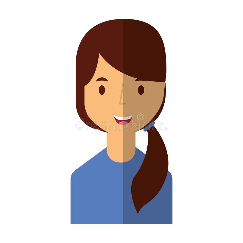 Young Woman Avatar Character Stock Vector - Illustration of decent ...