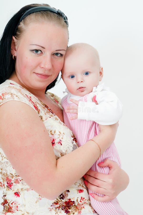 Young woman with a baby stock photo. Image of child, love - 26053826
