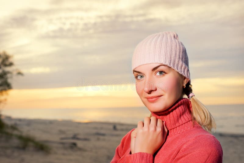 Young woman on a beach stock photo. Image of beach, beauty - 6555756