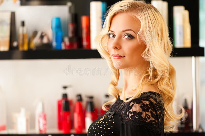Young Woman in a Beauty Salon Stock Image - Image of people, curl: 51961587