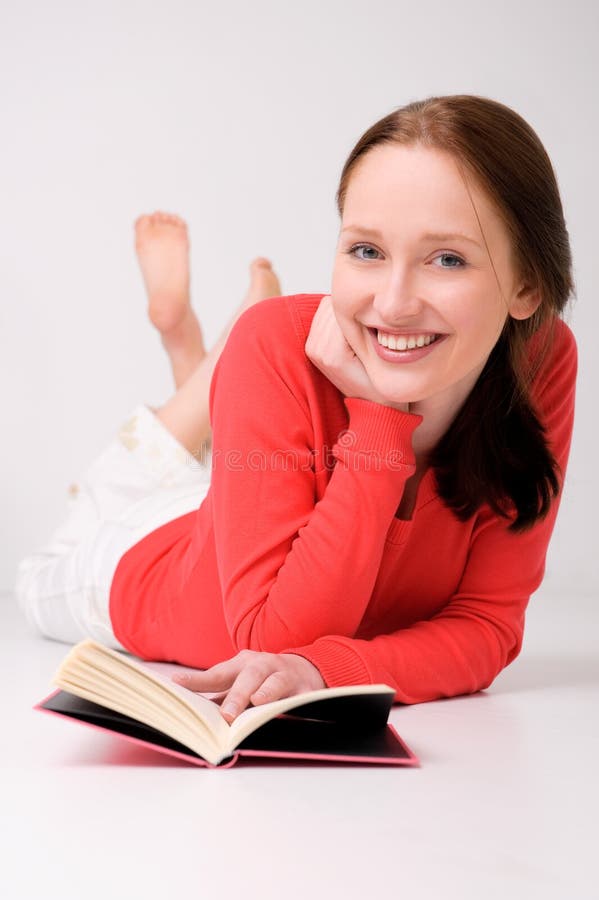 Young woman with book stock image. Image of book, fresh - 16543983