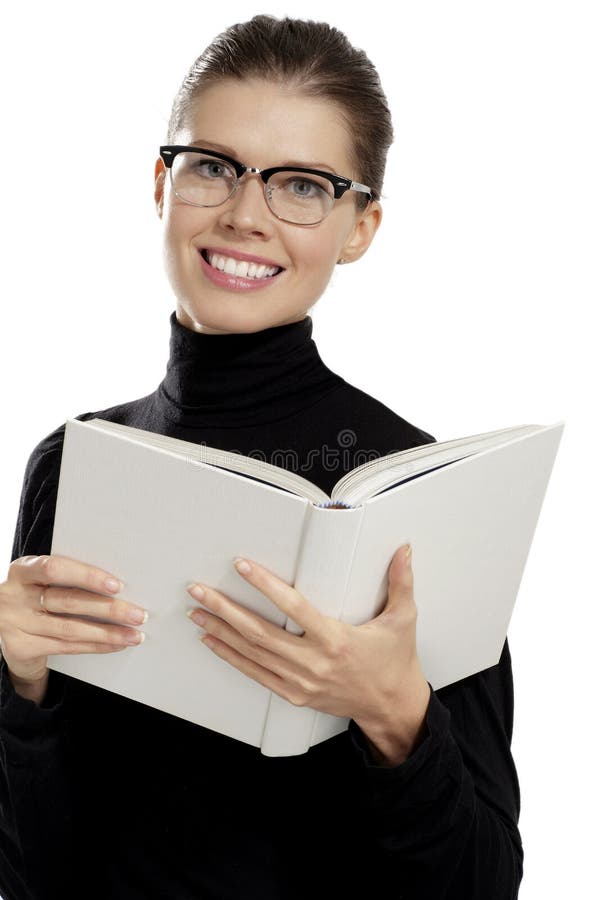 Young woman with a book stock image. Image of education - 27674957