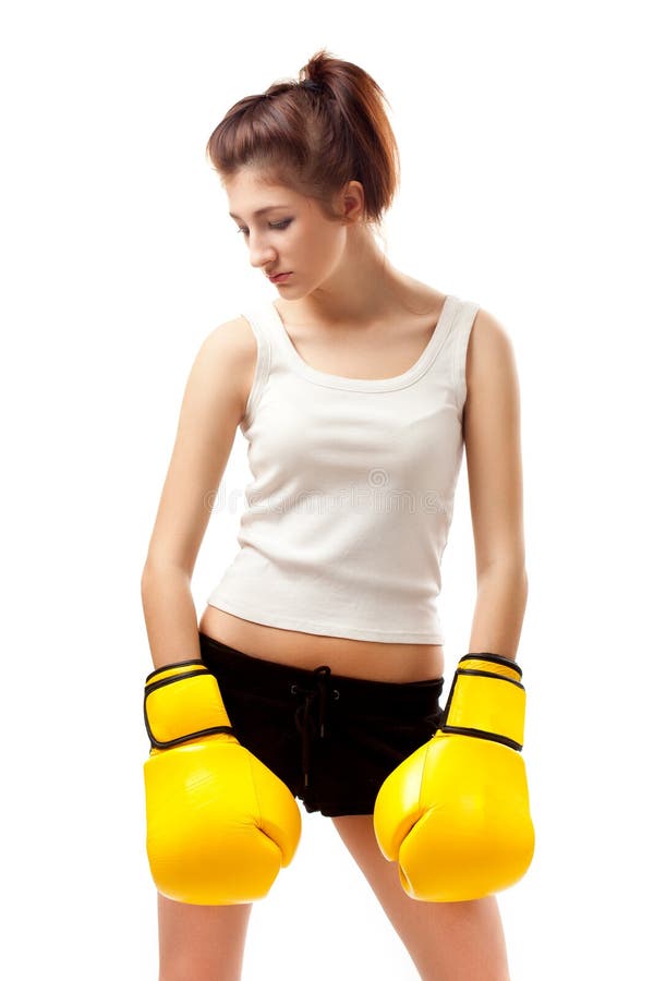 Young woman boxer stock image. Image of caucasian, boxer - 18323201