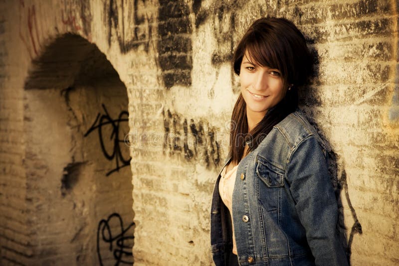 Emo girl reading stock image. Image of mark, atractive - 10995701