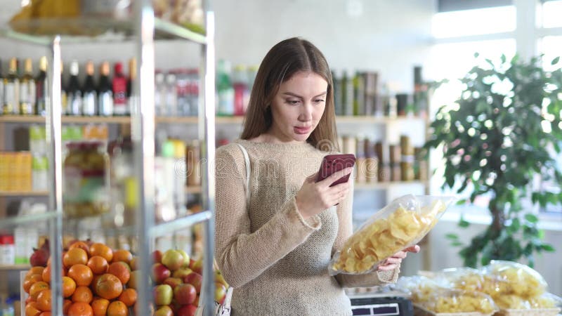 Young Woman Scanning Qr Code for Chips Stock Footage - Video of ...
