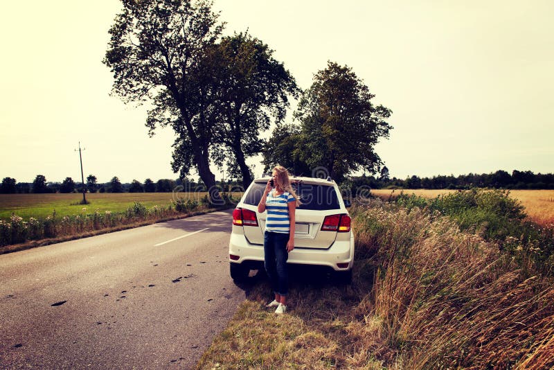 Young Woman Calling for Help Stock Photo - Image of human, people ...