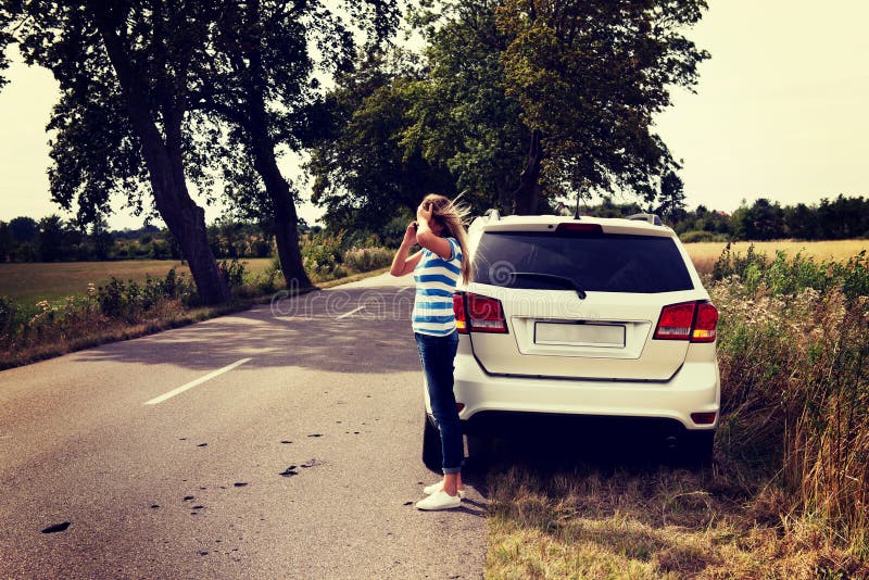 Young Woman Calling for Help Stock Photo - Image of problem, beautiful ...