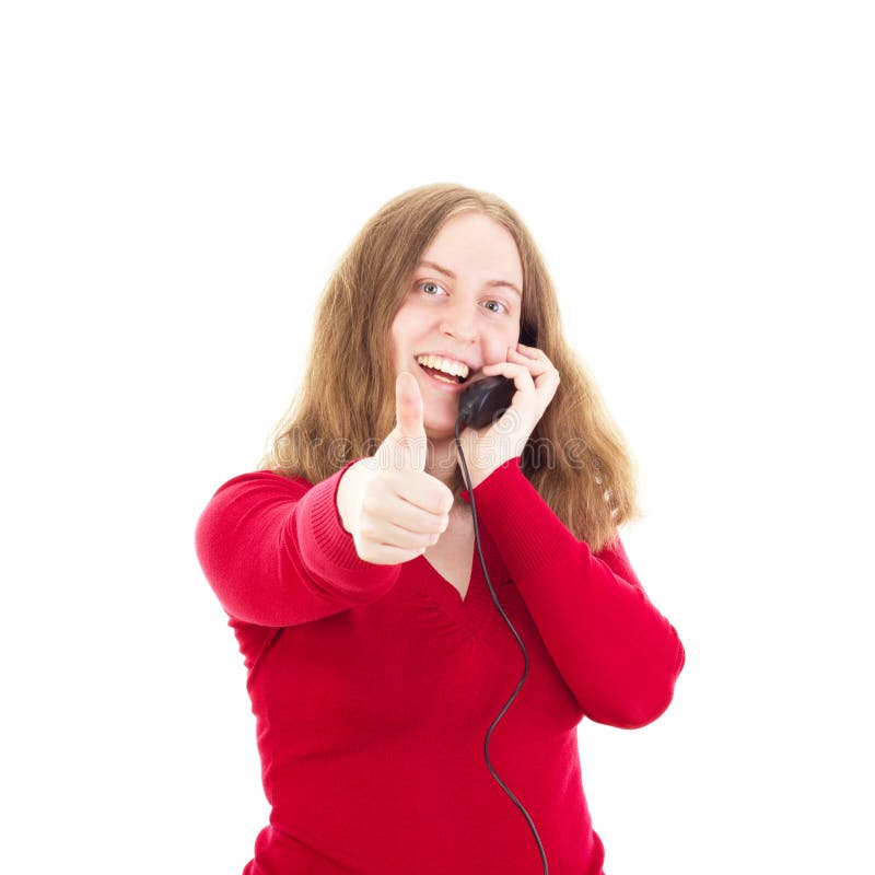 Young Woman Calling Somebody Stock Photo - Image of center, adult: 30396736