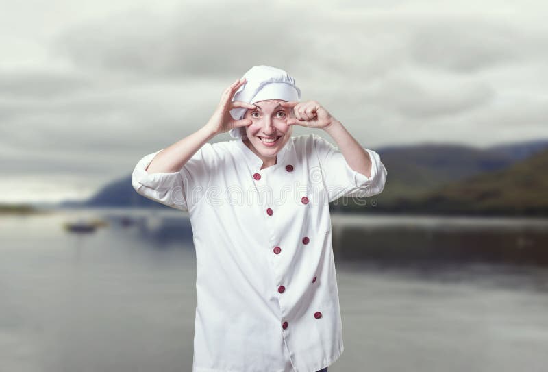 Young woman chef stock image. Image of woman, looking - 96415305