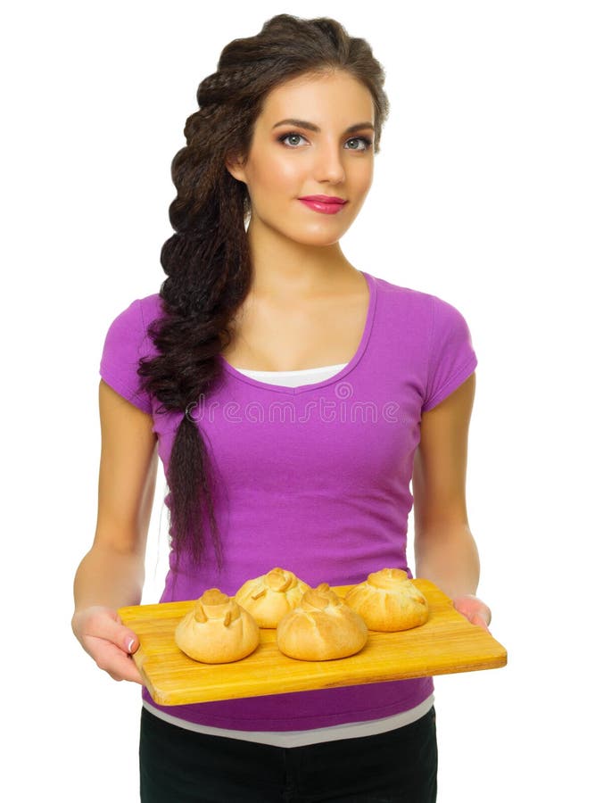 Young Woman The Chef Prepares Food Stock Image Image Of Gourmet