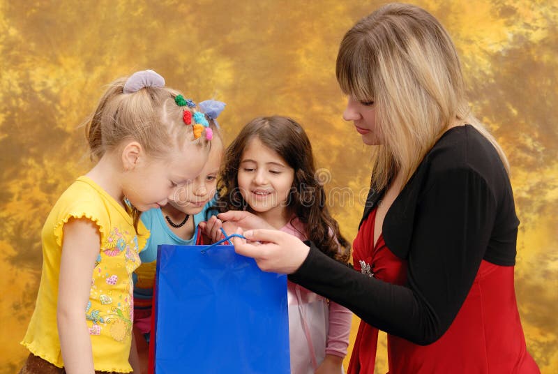Young woman with children stock photo. Image of holiday - 20626110
