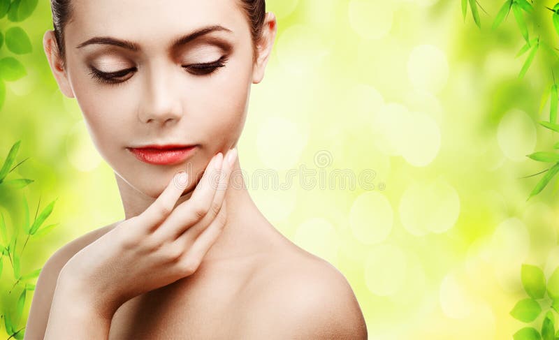 Young Woman with Clean Skin Stock Photo - Image of beautiful, nature ...