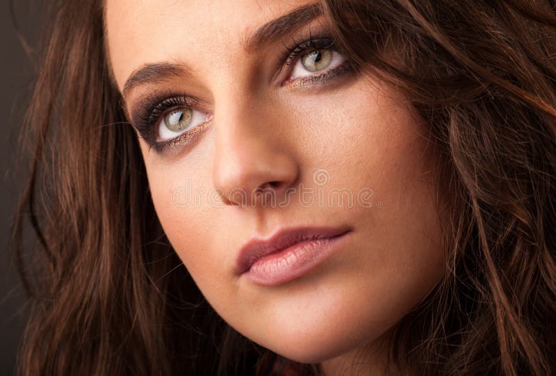 Young Woman Close Up Portrait Stock Photo - Image of clean, beauty ...