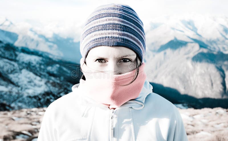 Young woman closeup stock image. Image of holiday, cold - 33641455