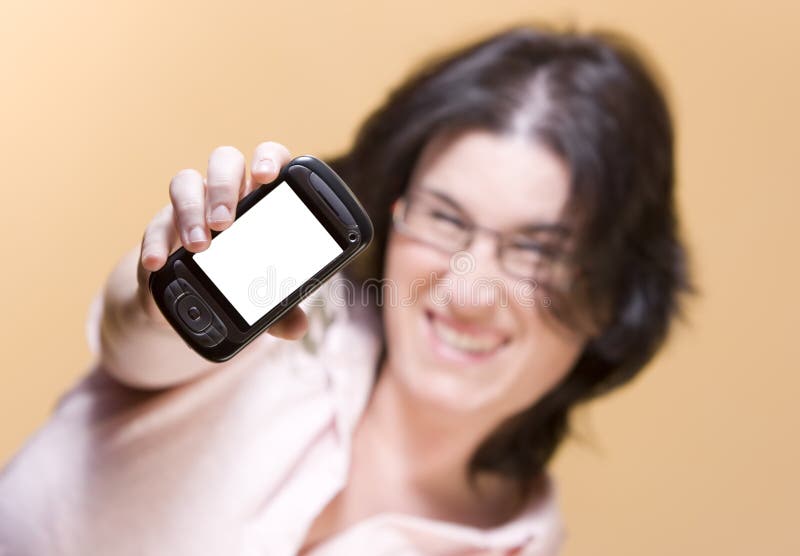 Young Woman Communication Technology Stock Photo - Image of skin ...