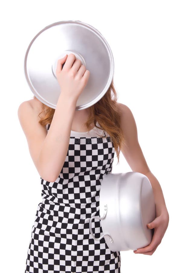 Young woman cook stock image. Image of ladle, dinner - 36804149