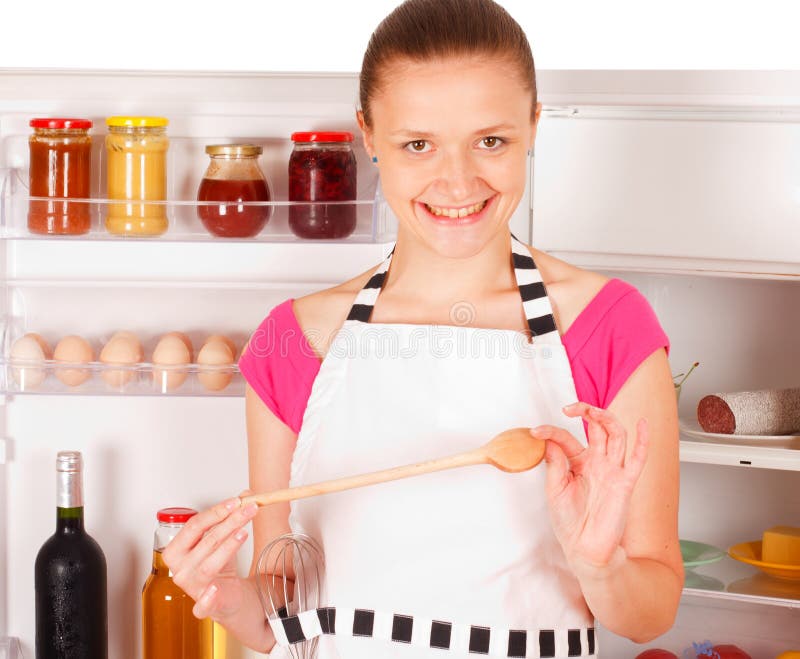 Young woman cooking stock photo. Image of homemade, housewife - 25452370