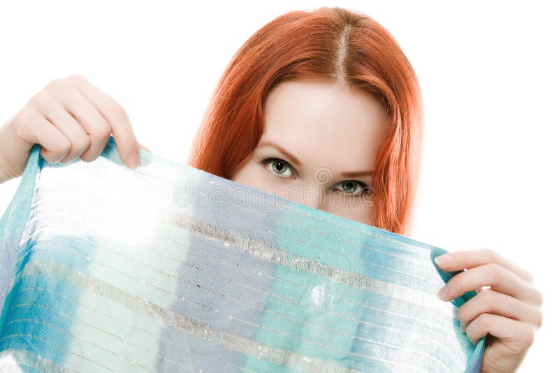 Young Woman Covered Her Face Veil Stock Photo - Image of cover, exotic ...