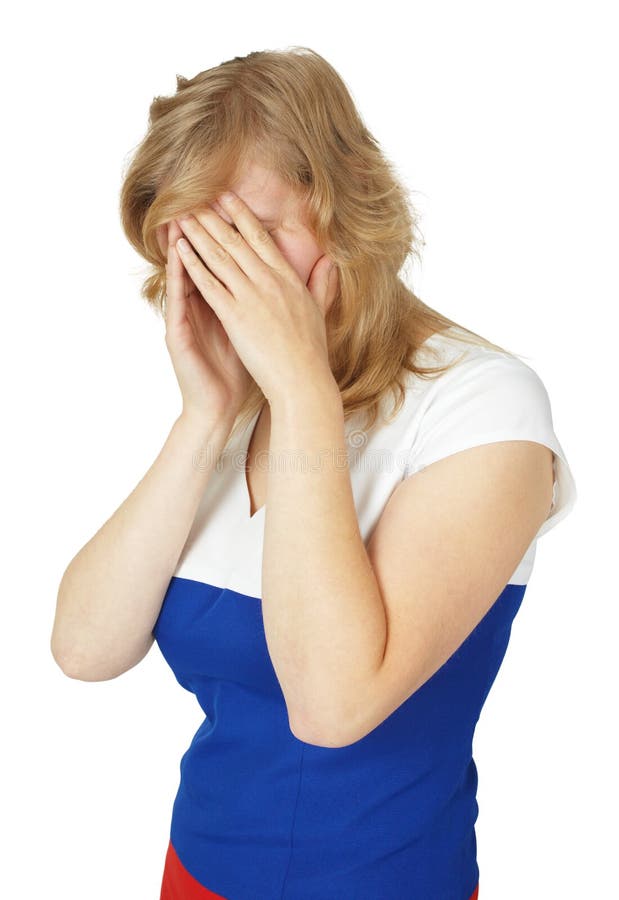 Young woman crying stock image. Image of expression, isolated - 16493155