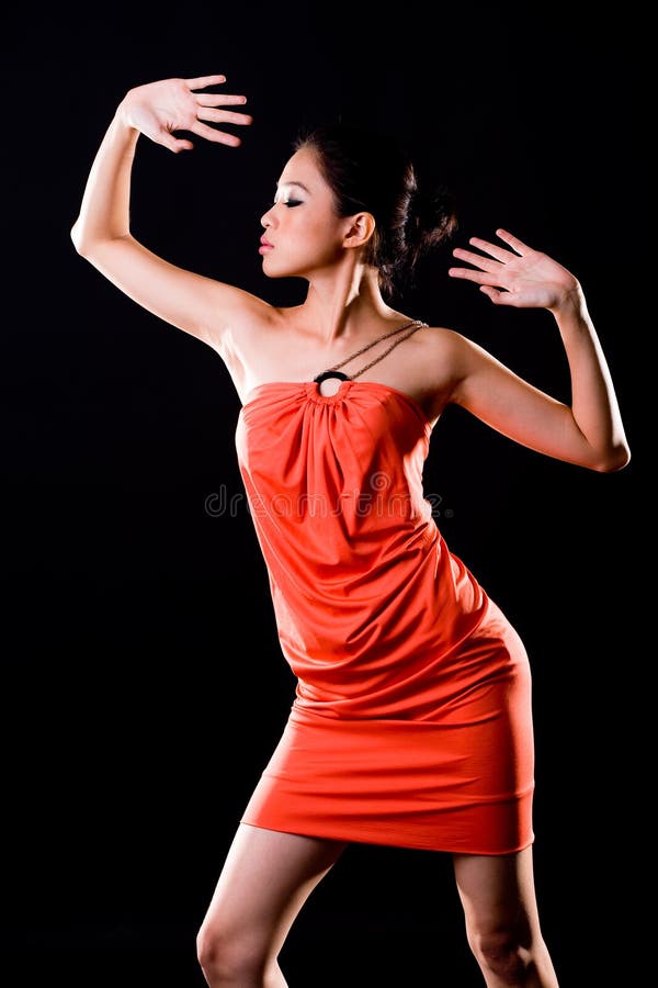 Young woman dance pose stock image. Image of woman, young - 7730029