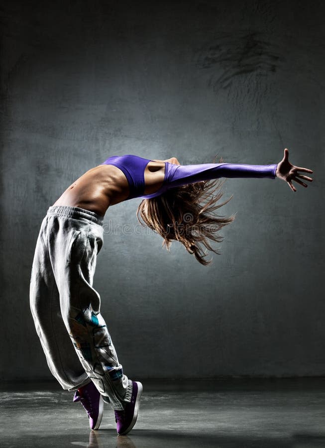 Woman dancer jumping stock photo. Image of female, exercise - 57882570