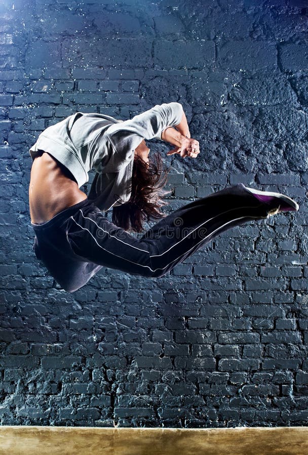 Young woman dancer jumping stock photo. Image of flying - 17251552