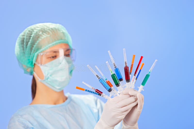 Nurse or Doctor with Syringe Stock Image - Image of health, lungs: 383317