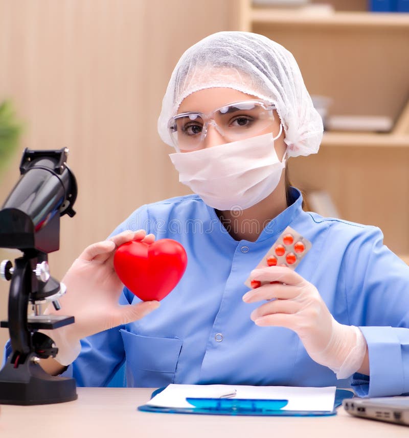 Young Woman Doctor Working in the Lab Stock Photo - Image of medicine ...