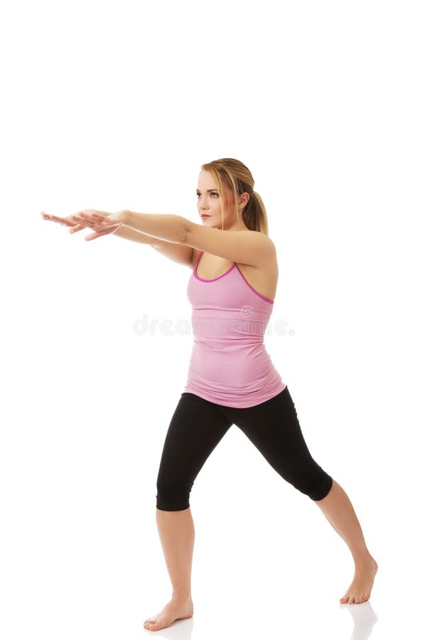 Young Woman Doing Aerobic Exercise. Stock Photo - Image of happy ...