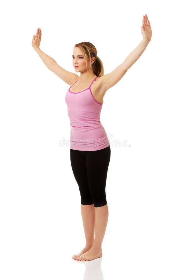 Young Woman Doing Aerobic Exercise. Stock Photo - Image of aerobics ...