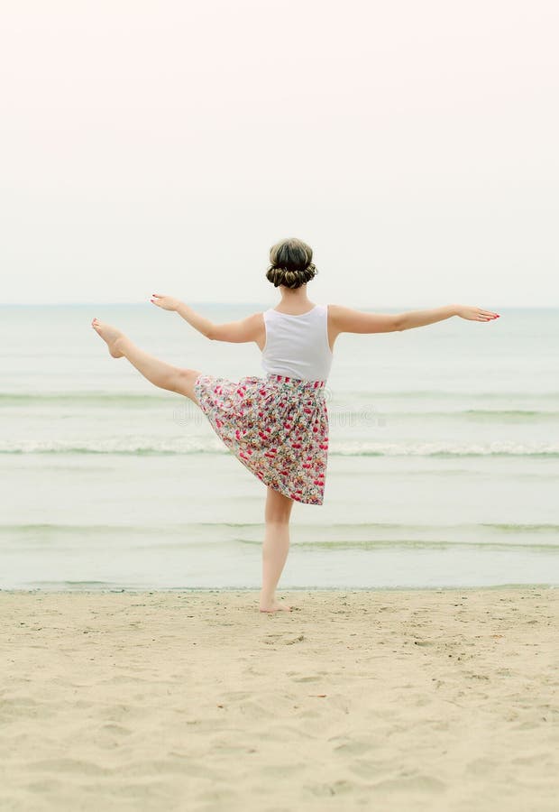 Young Woman Doing Dancing Elements Stock Image - Image of express ...