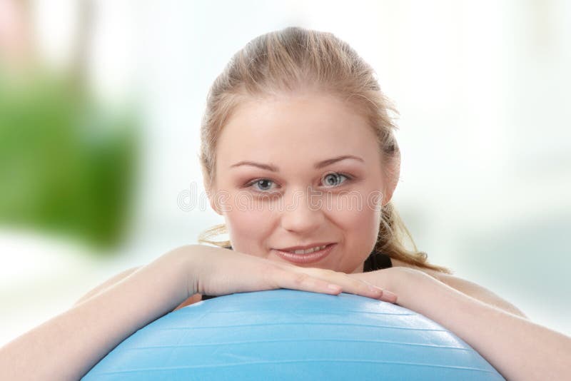 Young Woman Doing Fitness Exercise Stock Photo - Image of adult ...