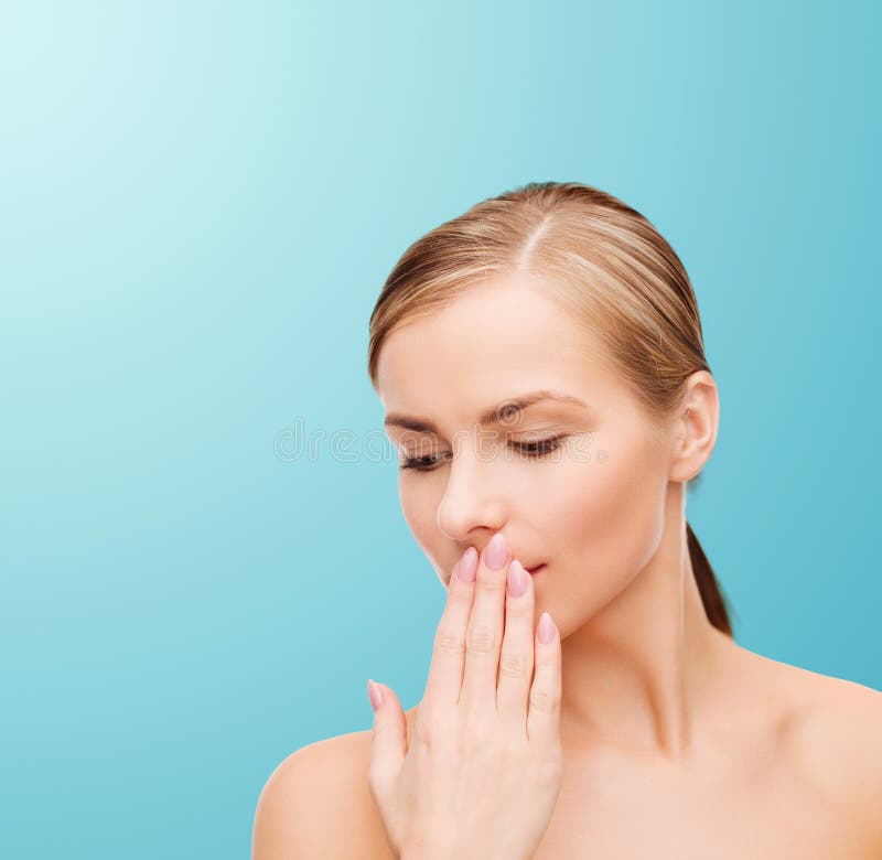 Young Woman Doing Hush Gesrute Stock Image - Image of dentist, living ...