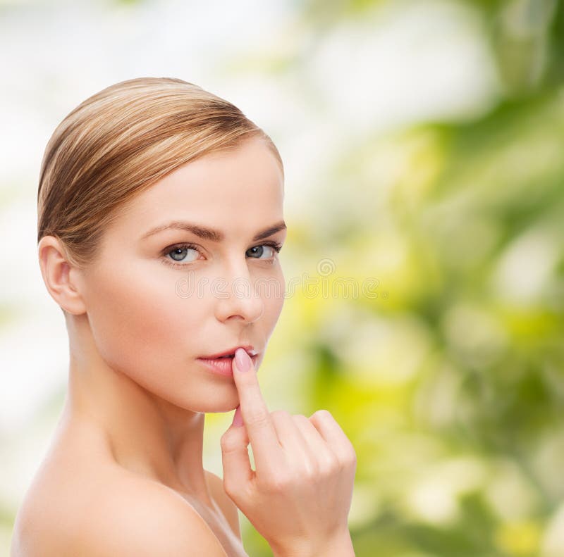 Young Woman Doing Hush Gesrute Stock Image - Image of natural, calm ...
