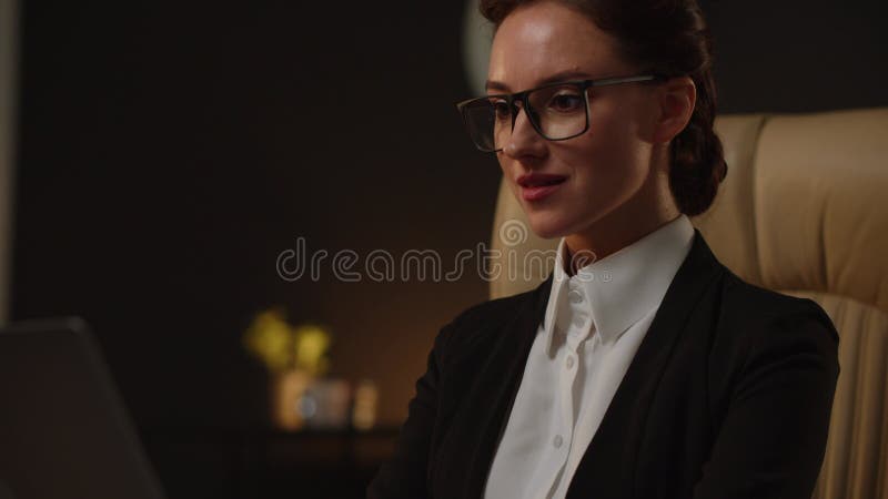 A Young Woman Doing Writing Emails. Computer Science Teacher in ...