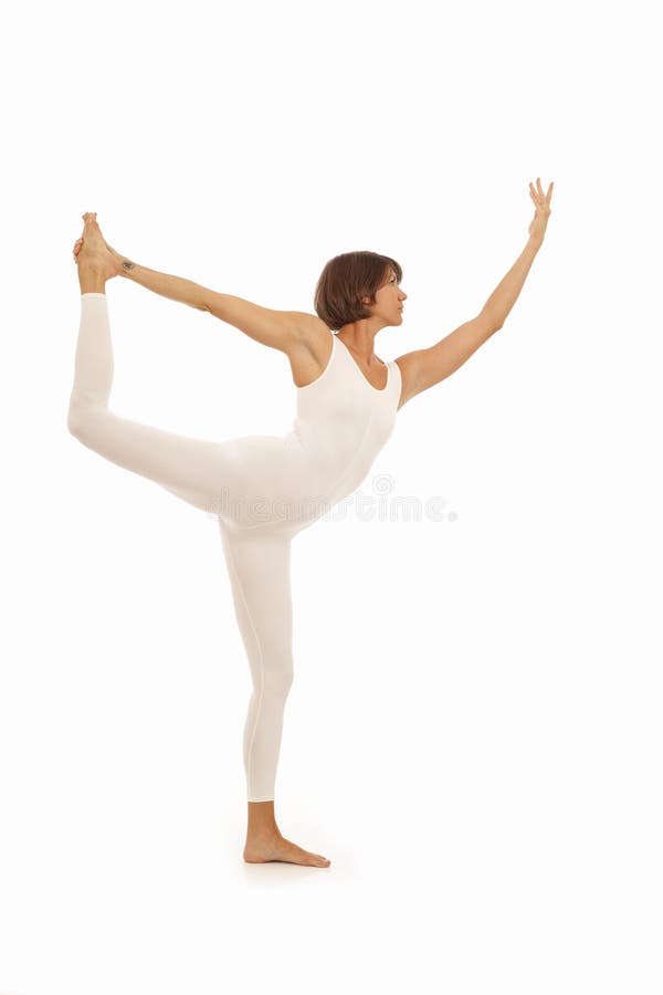 Young Woman Doing Yoga Dancer Pose Stock Photo - Image of person ...