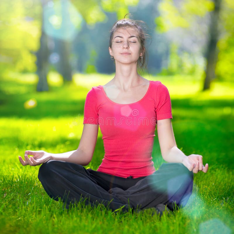 Woman doing yoga exercise stock photo. Image of lifestyle - 36102986
