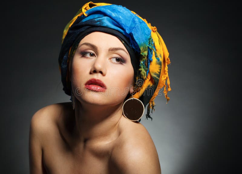 Woman arabic turban stock photo. Image of style, face - 13653530