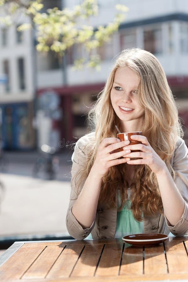 Young woman drinking tea stock image. Image of drink - 31185131
