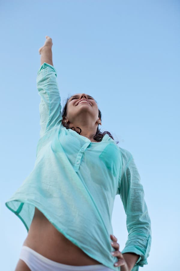 Young Woman Enjoying Summer Rest. Stock Photo - Image of rest, relax ...