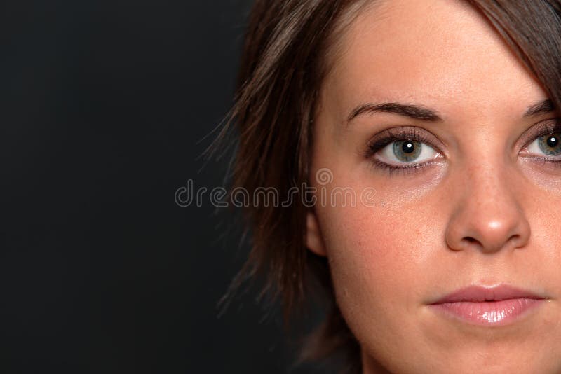 Young Woman Focus stock photo. Image of target, mouth - 2623188