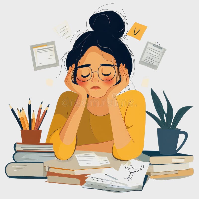 Woman Feeling Overwhelmed Work Ai Generated Stock Photos - Free ...