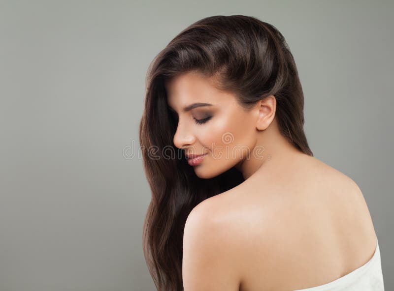 Young Woman, Female Profile and Back Stock Photo - Image of makeup ...