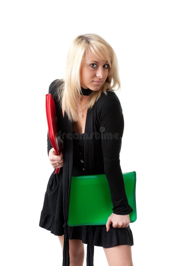Young woman with folders stock image. Image of science - 13391853 Young woman with folders stock image. Image of science - 13391853