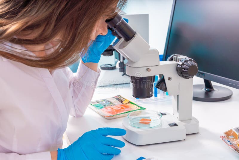 Young Woman in Food Quality Control Lab Stock Photo - Image of tube ...