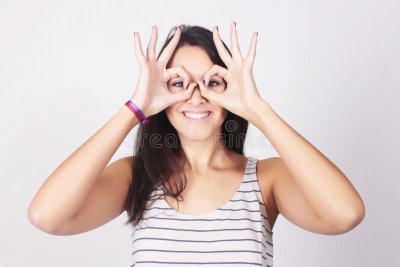Young Woman with Funny Expression Stock Photo - Image of adult, casual ...